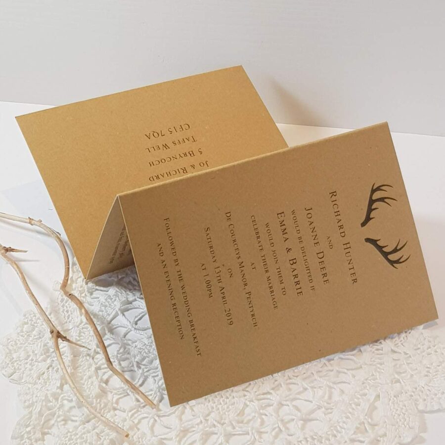 Concertina wedding invitations - By Jo Cardiff