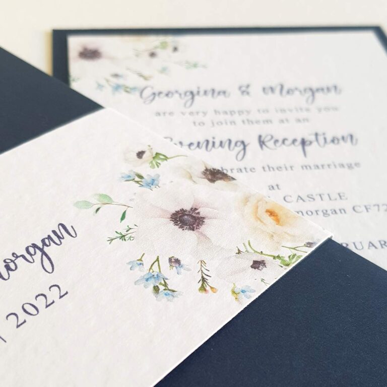 Welsh wedding invitations and stationery for Emily & Chris - By Jo