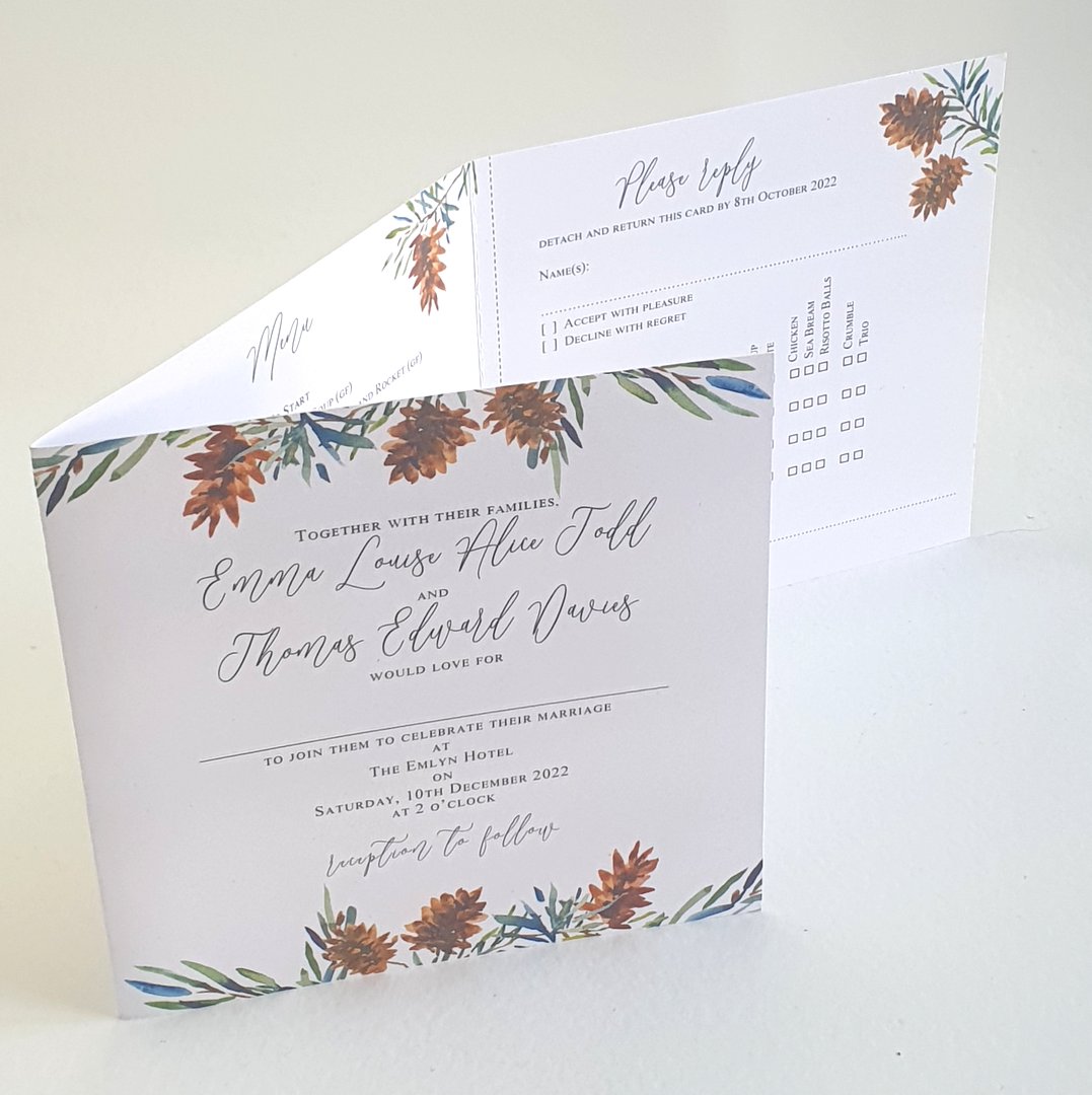 Concertina wedding invitations - By Jo Cardiff