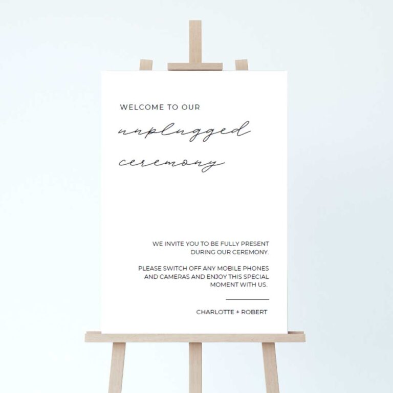 Unplugged wedding sign ideas: 11 of my favourites - By Jo