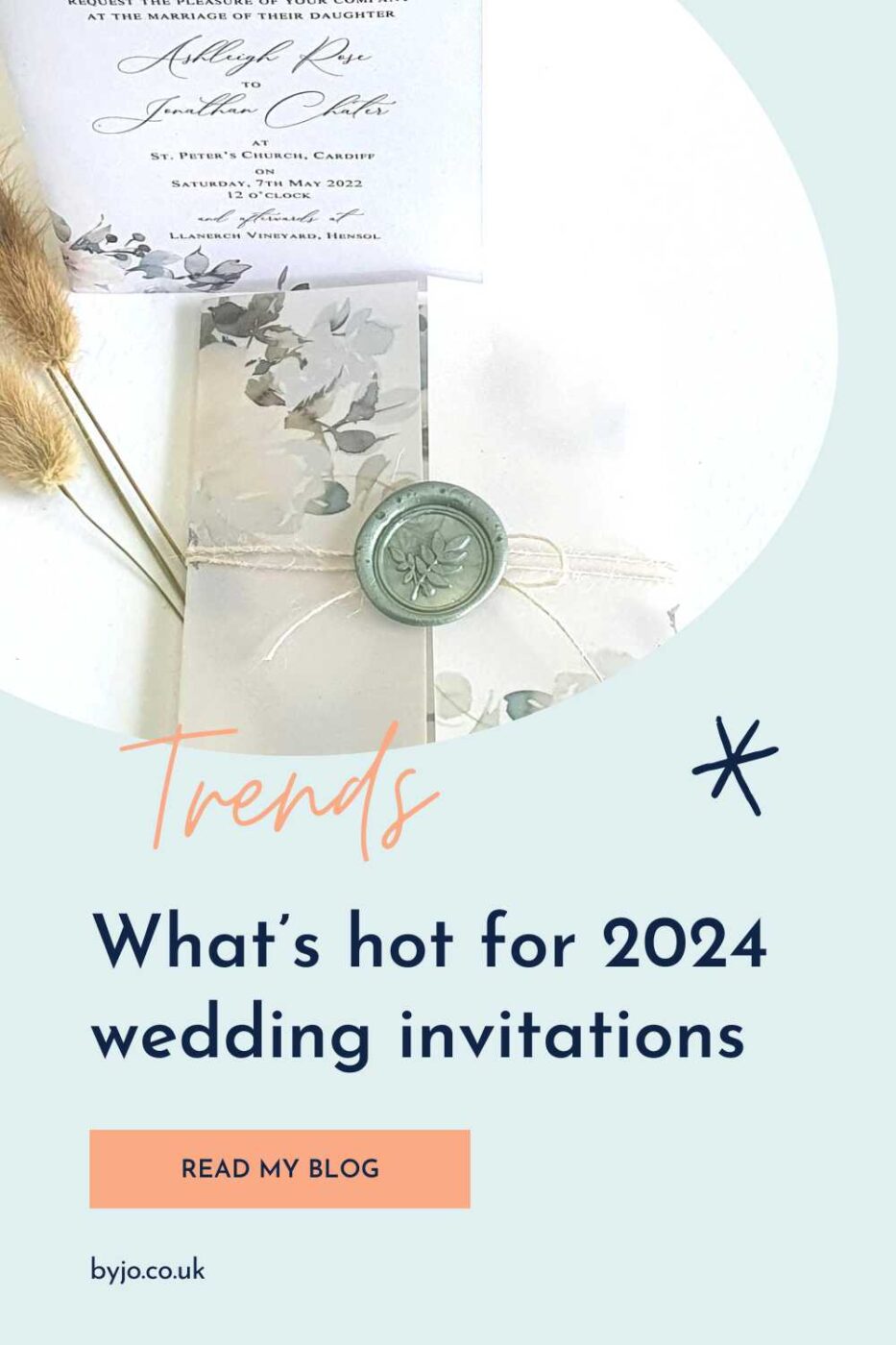 Wedding invitation trends for 2024 - By Jo