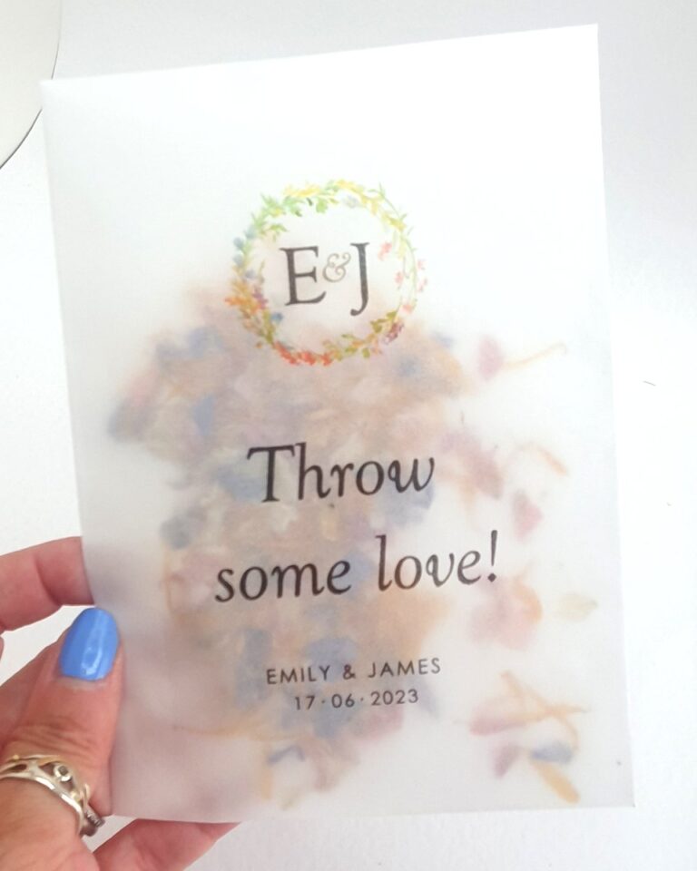 Wedding Confetti Cones & Bags sustainable & recycled - By Jo