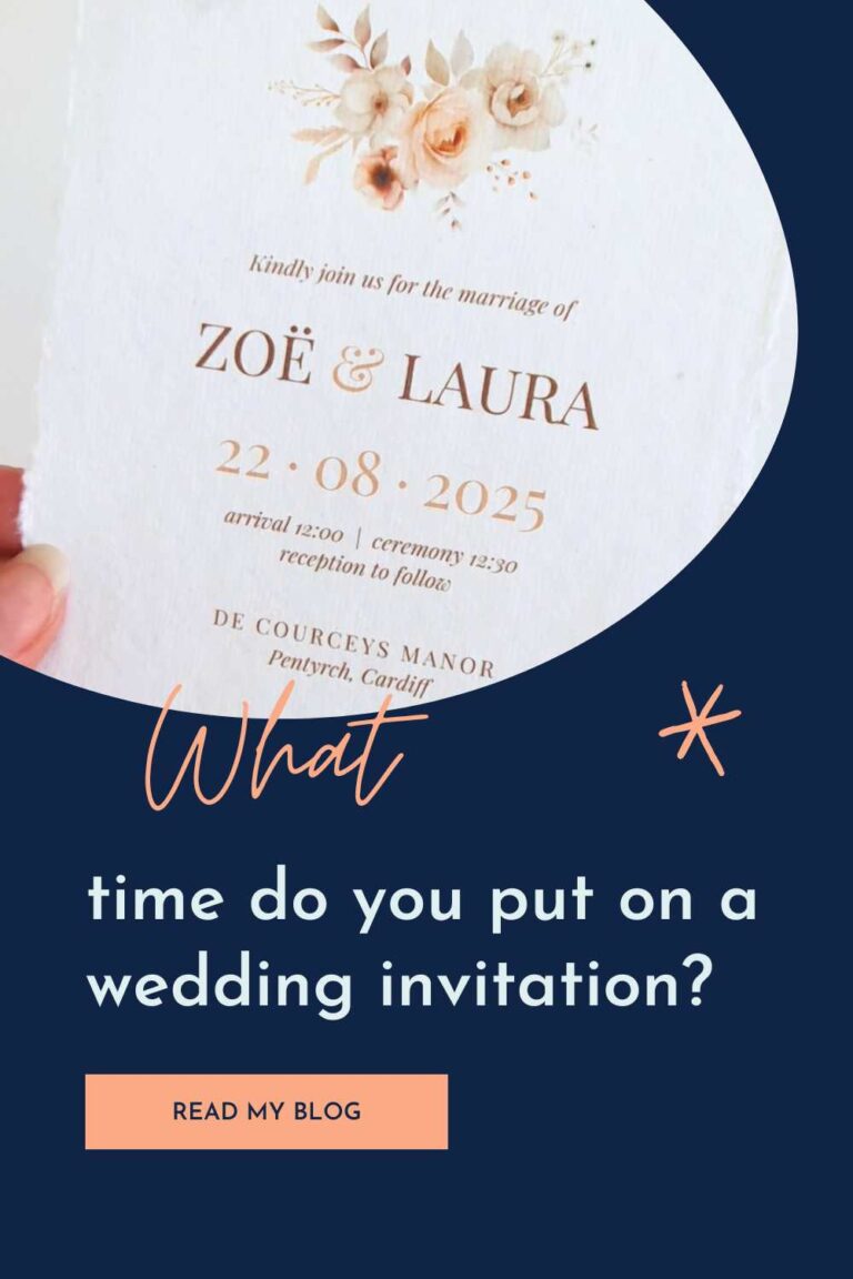 What time do you put on a wedding invitation? - By Jo
